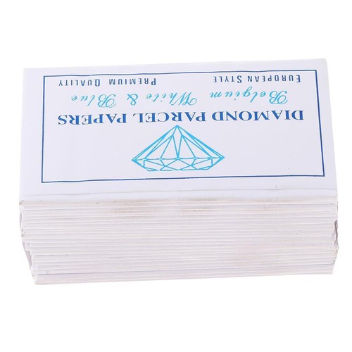 25Pcs Blue White Diamond Gemstones Parcel Travel Papers Pack | eBay ...