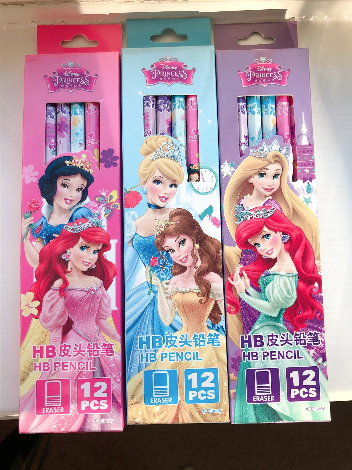 12PC Frozen Elsa HB Pencils Snow Eraser Kids Childrens Party Bag ...