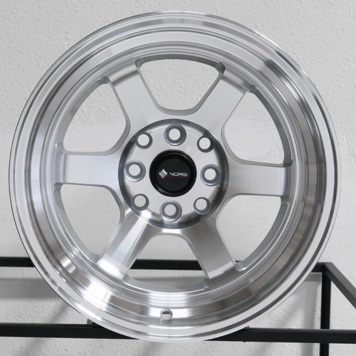 4-New 15" Vors TR7 Wheels 15x8 4x108 0 Silver Rims 73.1 | eBay