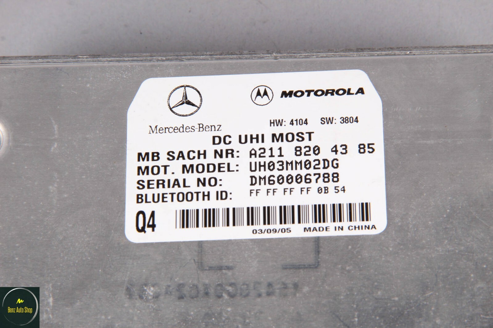 03-11 Mercedes W211 CLS500 E55 SL500 Motorola Bluetooth Communication ...