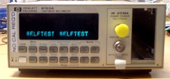 HP 8153A Lightwave Multimeter with 81536A optica lPower Sensor 800 ...