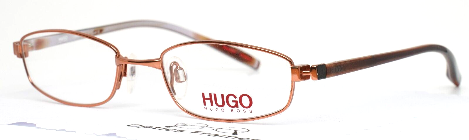 HUGO BOSS HG15589 LB Light Brown Womens Rectangle Eyeglasses 48-18-135 ...