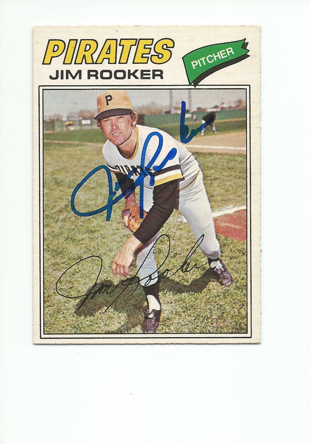 JIM ROOKER Autographed Signed 1977 OPC Baseball card #161 Pittsburgh ...