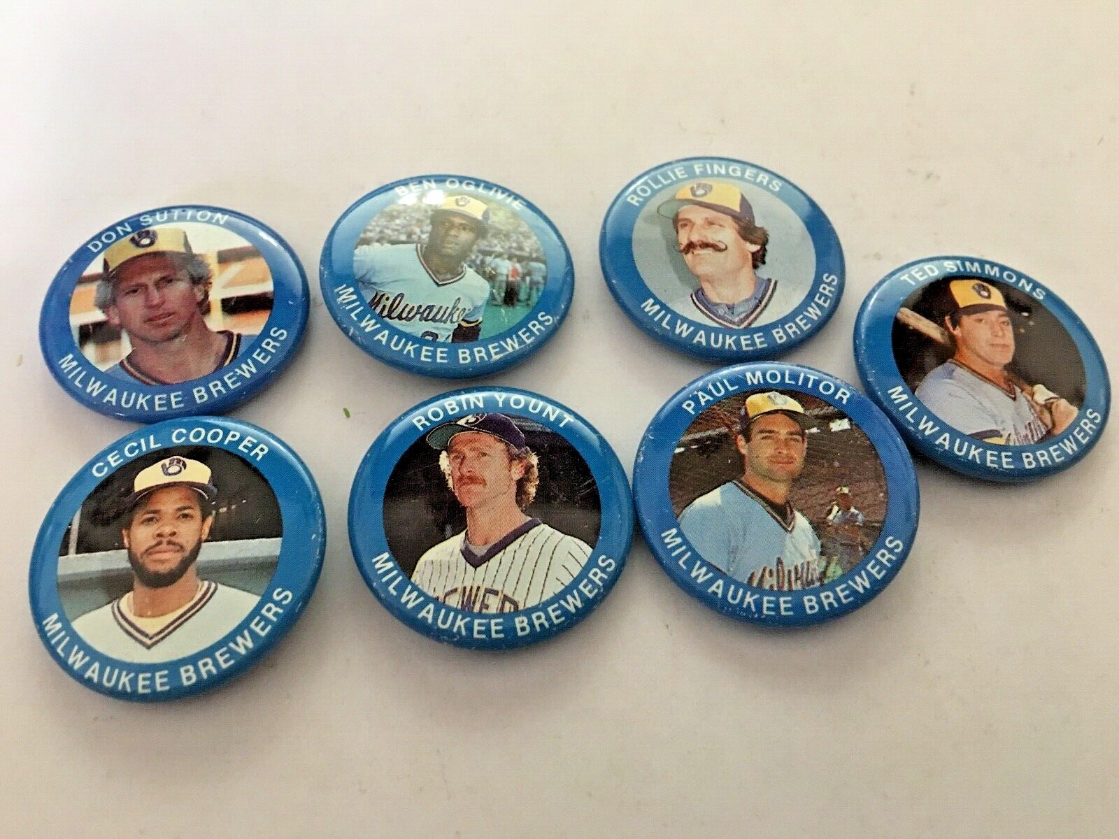 LOT OF 7-1984 Fun Foods Baseball Button MILWAUKEE BREWERS Pins | eBay