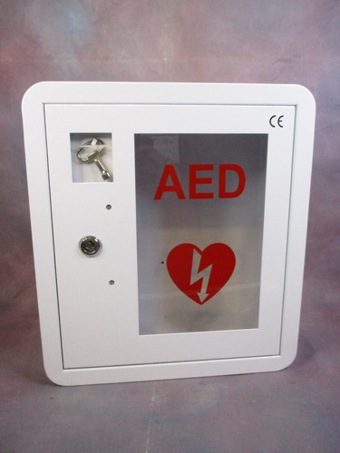 Wall Mount AED Defibrillator Cabinet with Strobe Light w/1 Key & 9v ...
