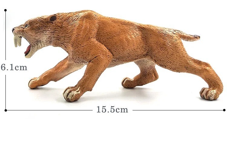 Saber Toothed Tiger Animal Toy PVC Action Figure Kids Toys Party Gifts ...