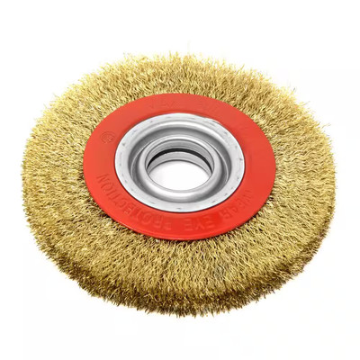 6 In. X 3/4 In. Crimped Steel Bench Wire Wheel with Arbor Adapters | eBay