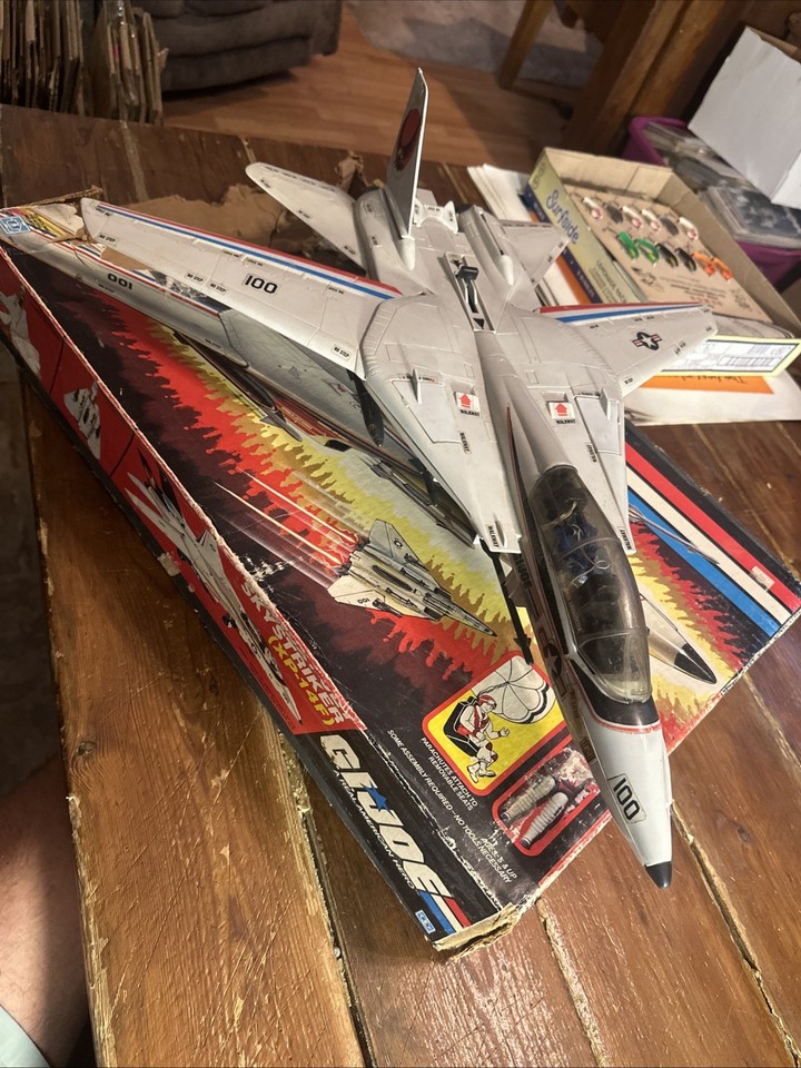 GI Joe ARAH Combat Jet Skystriker XP-14F w Box Vintage 1983 Incomplete ...