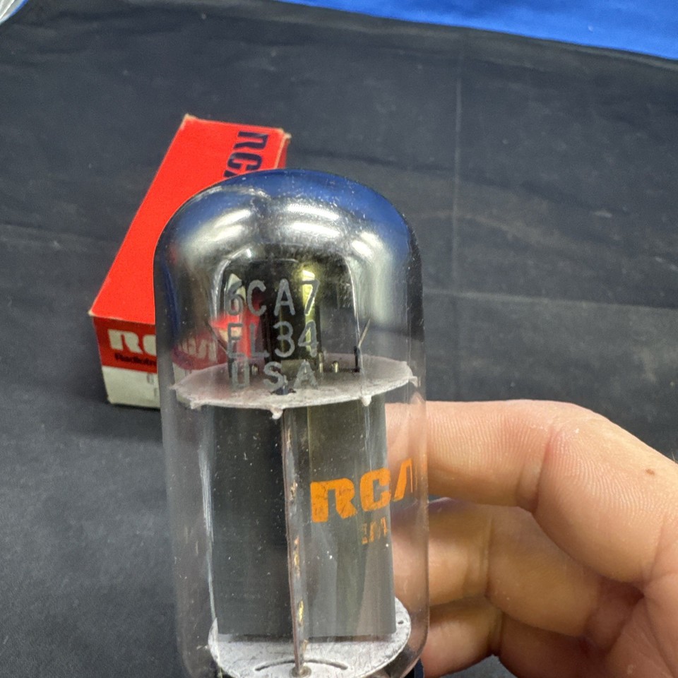 RCA 6CA7 EL34 NOS NIB Grey Plate Top Disc Getter Serious Tube D758 | eBay
