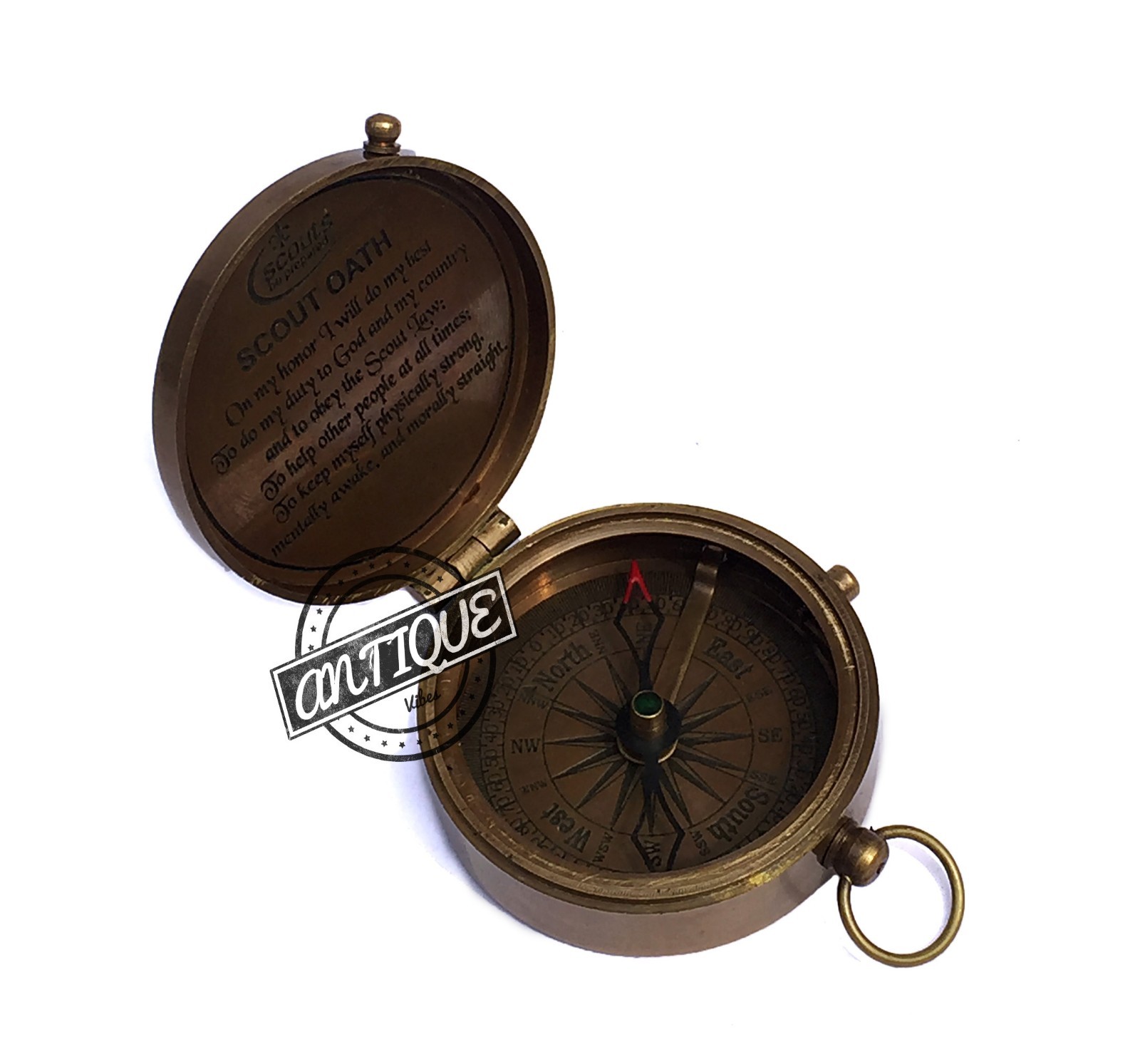 Vintage POCKET ARMY/NAVY COMPASS NAVIGATION TOOL HIKING CAMPING GIFT ...