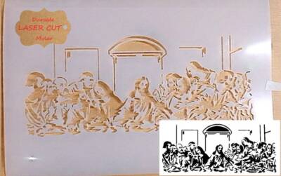 The Last Supper stencil airbrush stencil artists da Vinci last supper ...