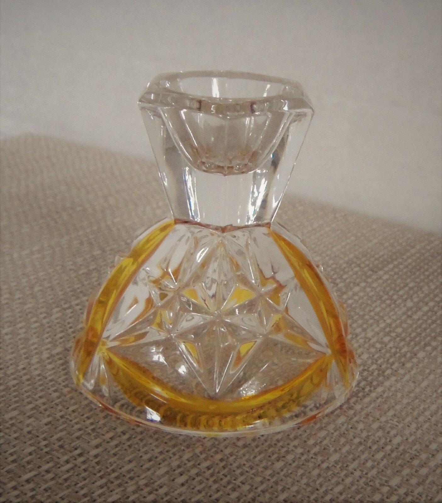 EAPG Master Pedestal SALT DIP w/Star Design & Amber Staining | eBay