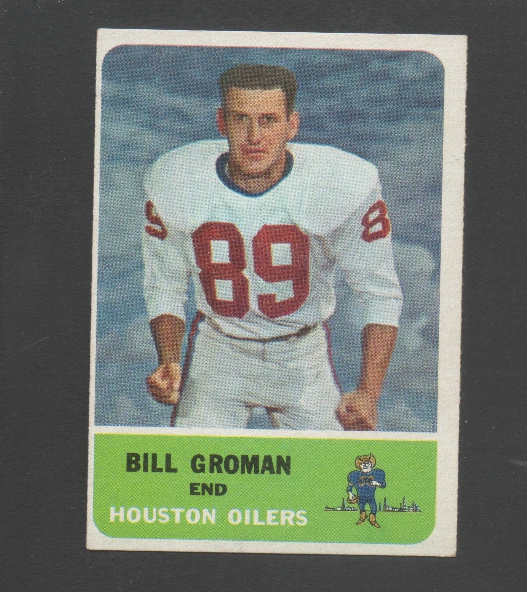 1962 Fleer Football Card #49 Bill Groman-Houston Oilers Ex Mint Card | eBay