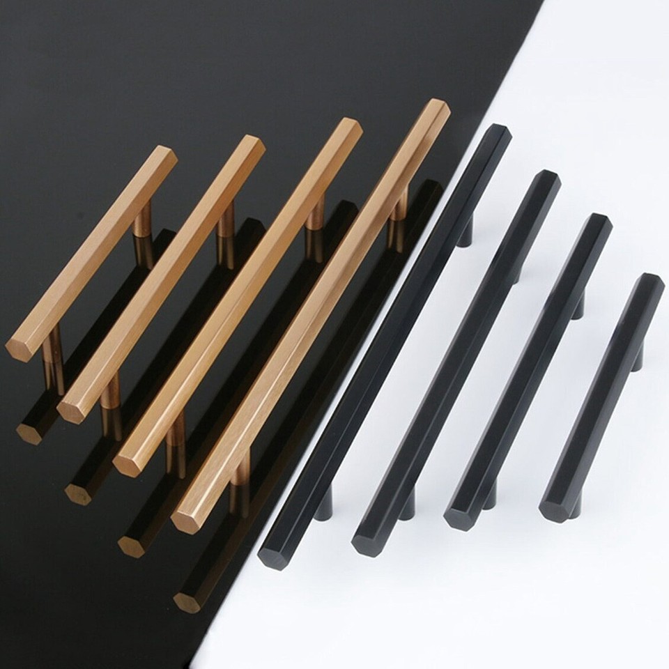 3.78" 5" 6.3" 7.5" Rose Gold Fashion Hexagon Cabinet Pull Handle ...