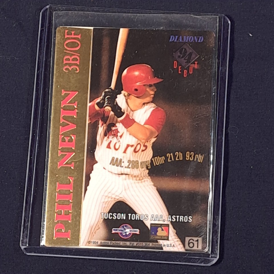 Phil Nevin Signed 1991 Action Packed Card #61 Rookie Astros RC Tucson ...