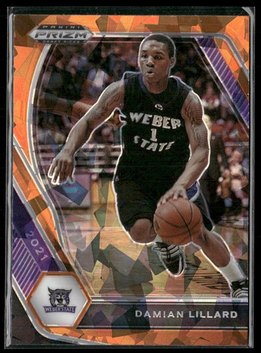 2021 Panini Prizm Draft Picks Damian Lillard Orange Ice | eBay