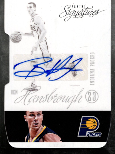 A6778- 2012-13 Panini Signatures Die Cut Autographs #48 Ben Hansbrough ...