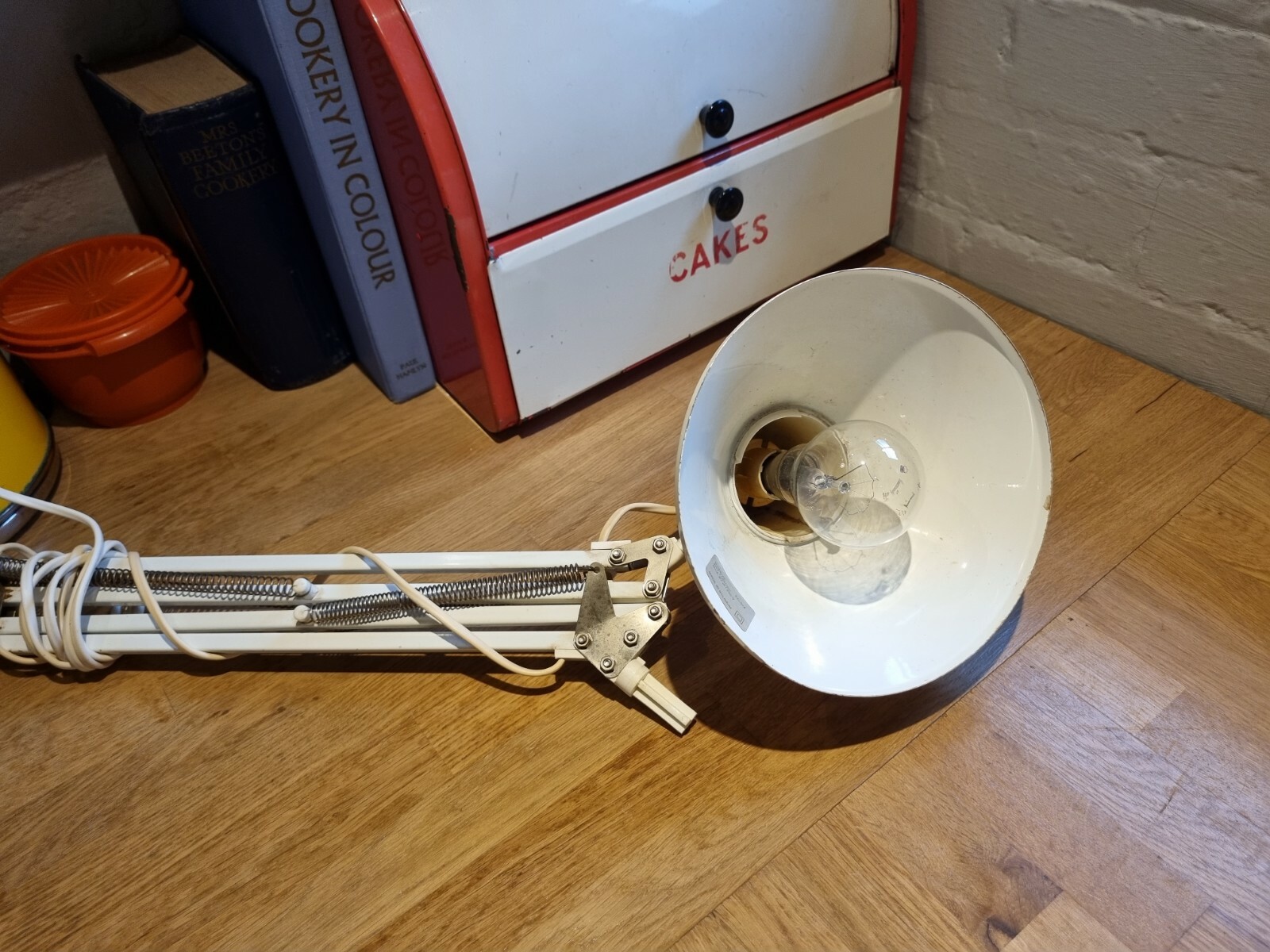 Vintage White Industrial Engineer Machinist Anglepoise Work Station ...