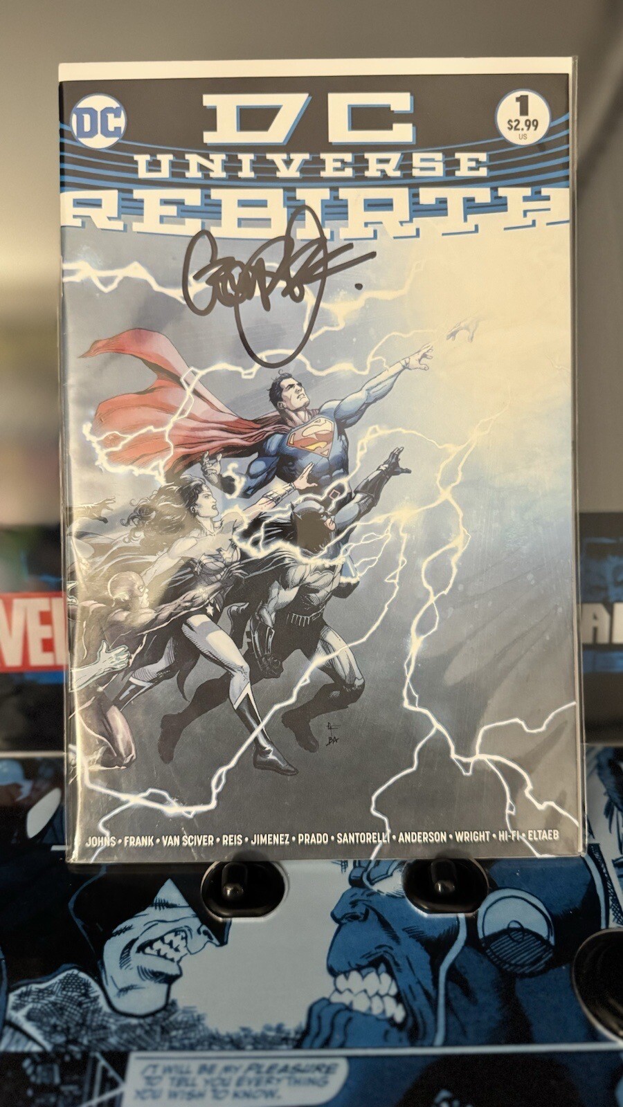 DC UNIVERSE REBIRTH #1- DC REBOOT 2016 1ST PRINT- SIGNED BY GEOFF JOHNS ...