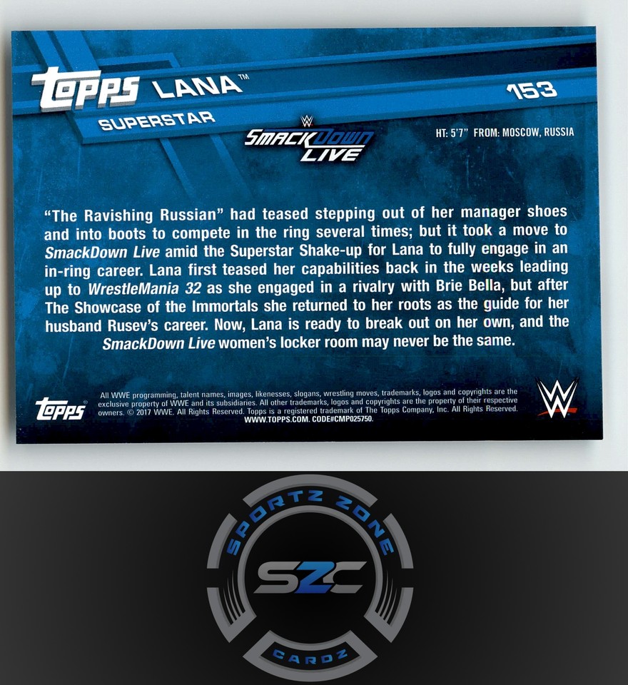 Lana - 2017 Topps WWE Then Now Forever Card#153 | eBay