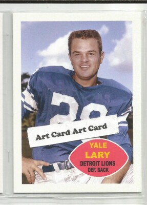 Yale Lary Detroit Lions 2022 Football Art card | eBay