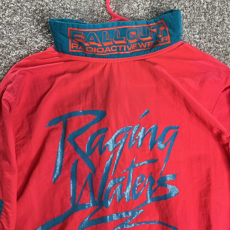 Vintage Raging Waters Jacket Adult M Neón Retro Fallout Radioactive ...