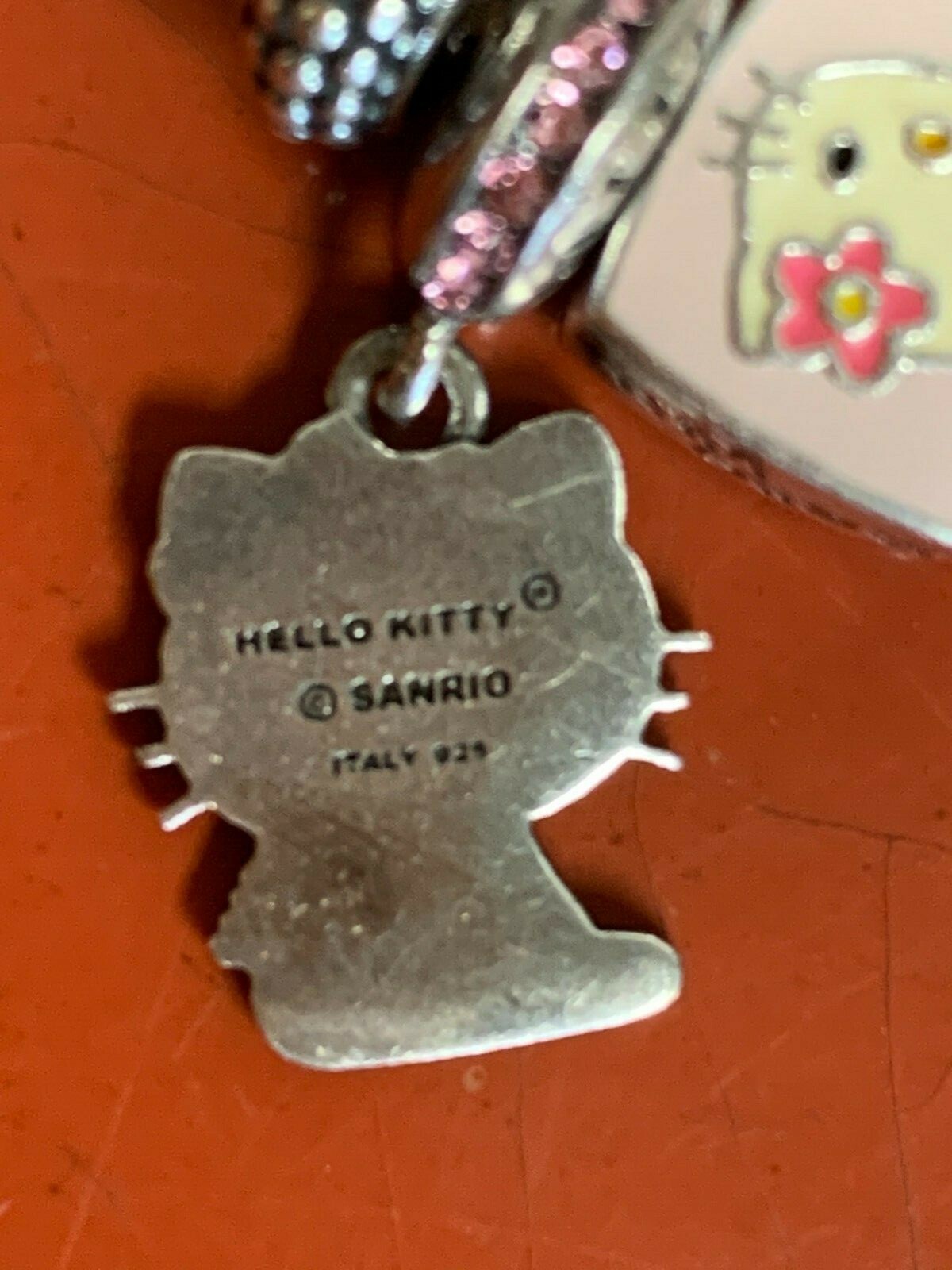 Italy Sterling Silver Hello Kitty Snake Link Bracelet… - Gem