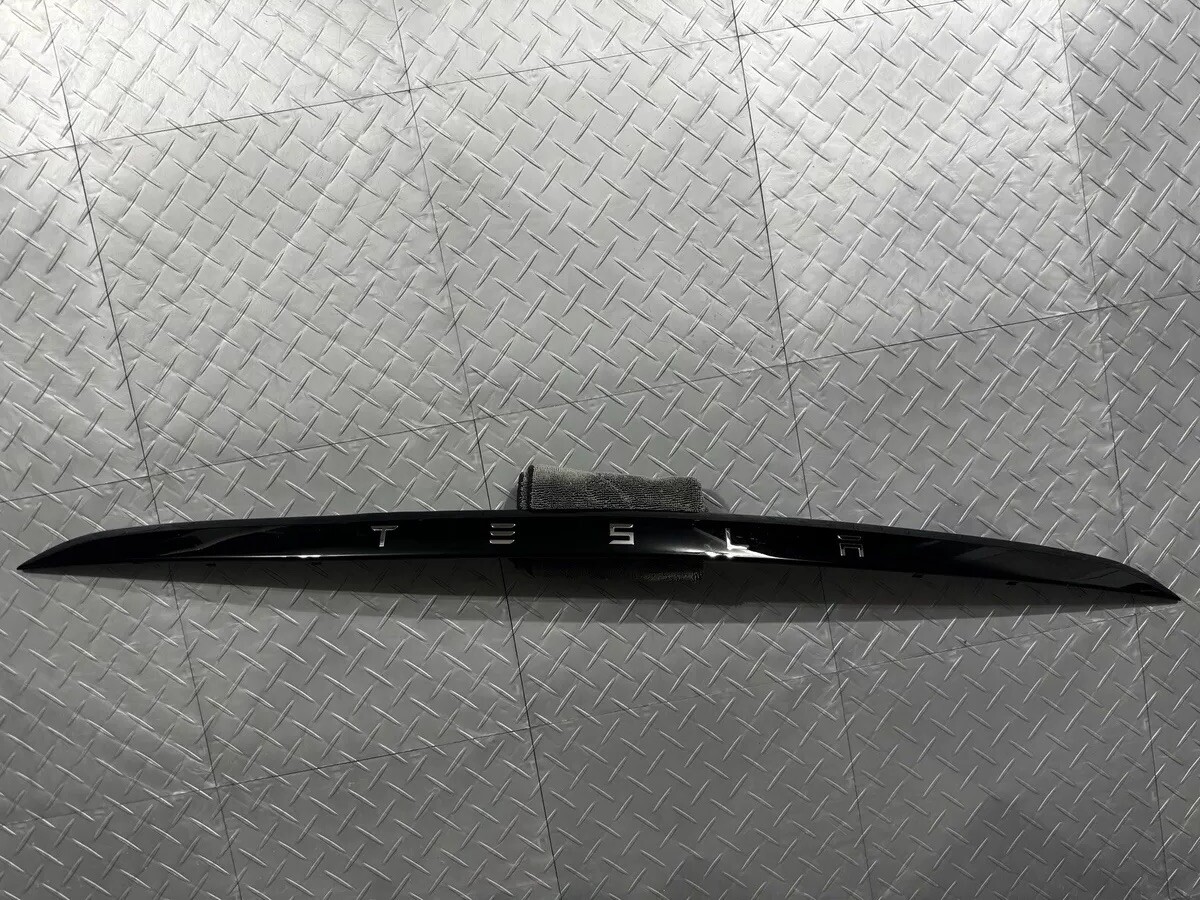 21-24 OEM Tesla Model X Rear Trunk Lid Liftgate Applique Trim Black ...
