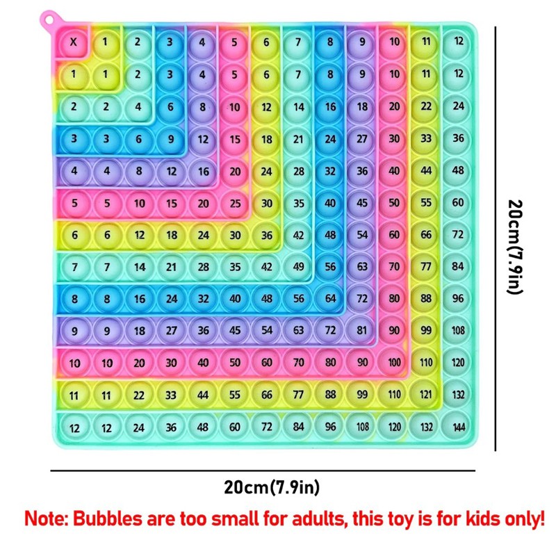 Multiplication Times Table Maths Popit (Pop It) For Childen Learning ...