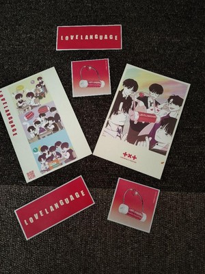 LOVE LANGUAGE Anime Postcards Stickers Set 2 Cards 2 Stickers From ...