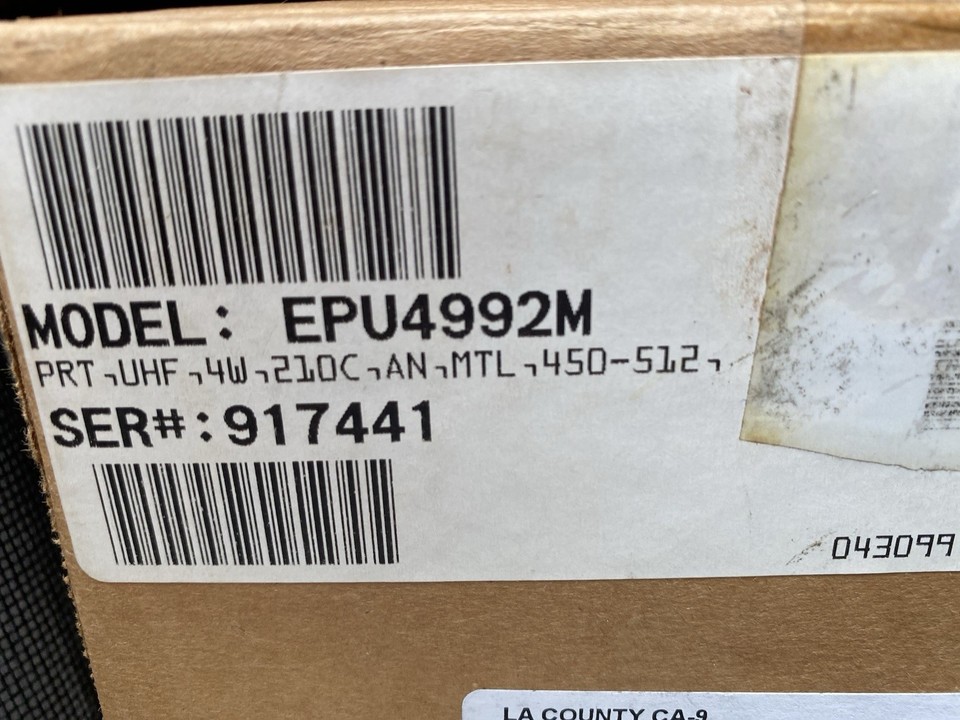 NEW Bendix King Two Way Radio EPU4992M UHF 450-512 MHz 210 Ch 4Watt | eBay