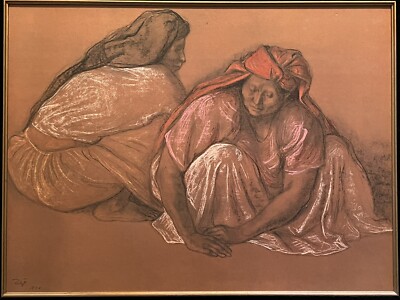 Vintage 1974 Francisco Zúñiga Lithograph Two Women Signed Framed ...