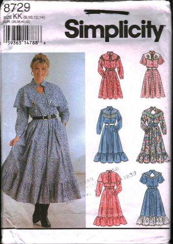 8729 Vintage Simplicity SEWING Pattern Misses Western Style Dress ...