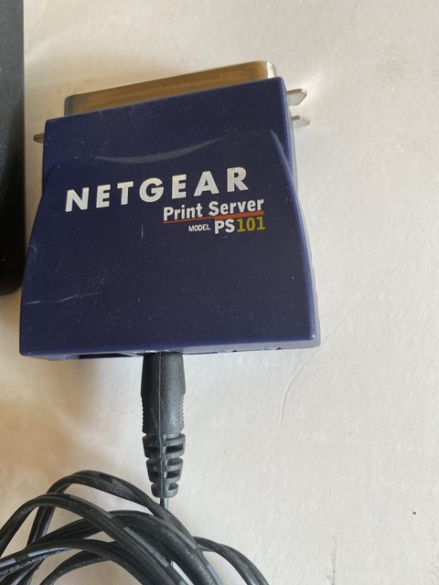 NETGEAR Mini Print Server PS101 Parallel Network Rj45 Converter Printer ...