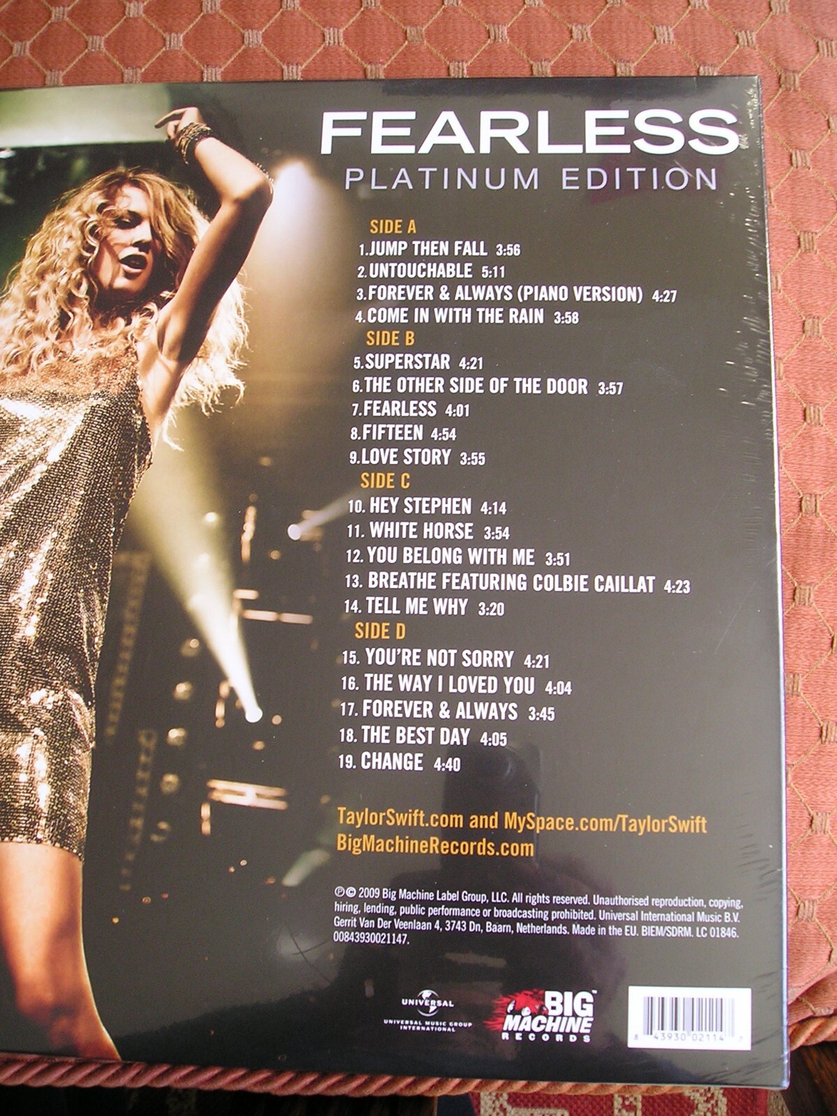 TAYLOR SWIFT "FEARLESS" PLATINUM EDITION 2X VINYL LPs 19 TRACKS SEALED ...