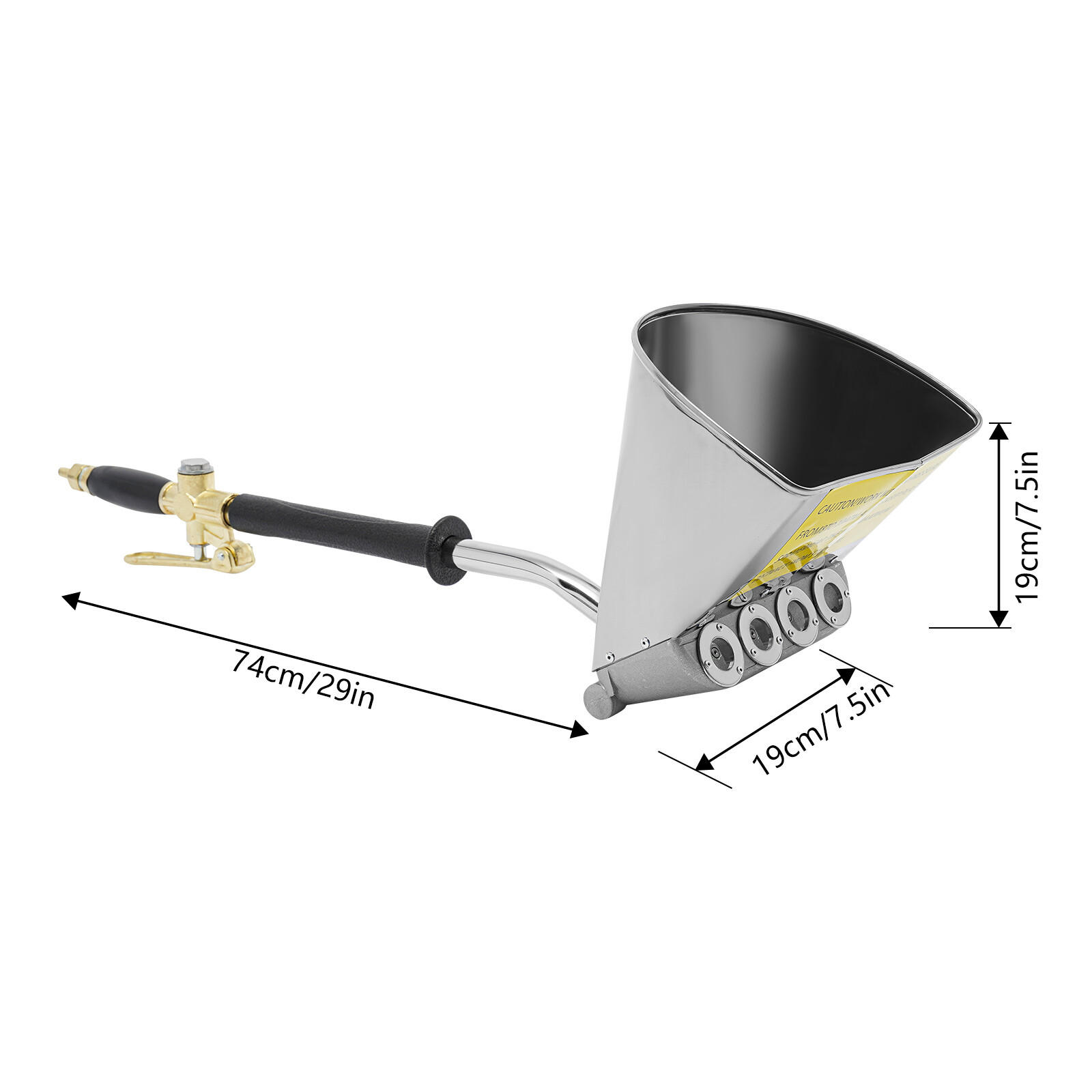 Stucco Sprayer Cement Plaster For Wall Mortar Spray 4 Jets Hopper Gun ...