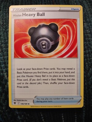 Pokémon TCG 1x HISUIAN HEAVY BALL 146/189 x1 Uncommon POKEMON ITEM NM ...