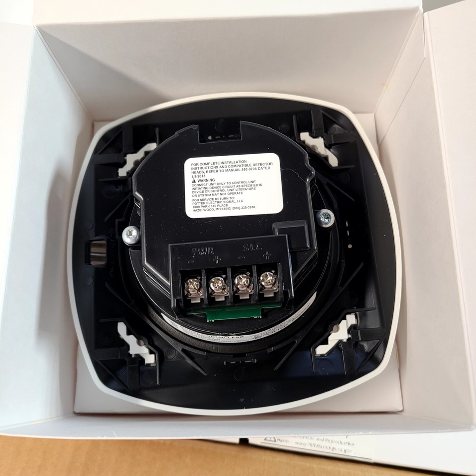 POTTER PAD100-LFSB LOW FREQUENCY SOUNDER BASE - BRAND NEW - 144 ...