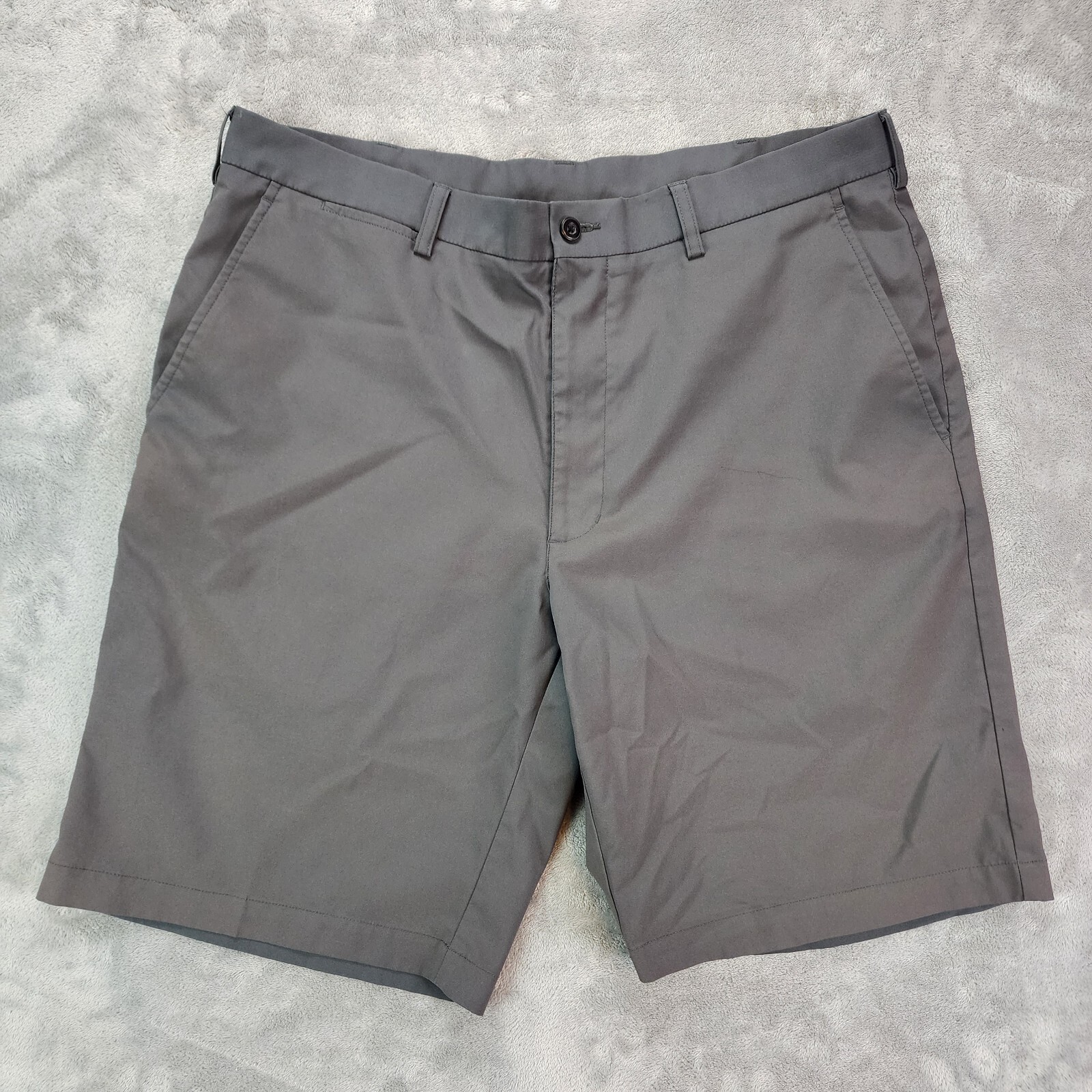 PGA Tour Shorts Mens 36 Gray Chino Flat Front Slash Pocket Performance ...