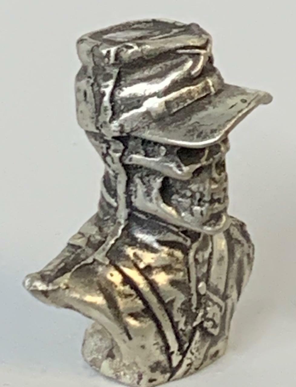 ~3 Ozt MK BarZ "Confederate Soldier" 3D Sand Cast Bust James Shoop ...