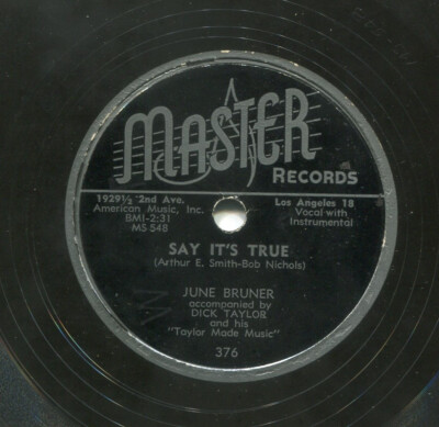 JUNE BRUNER (Say It's True / Magical Moon) POP 78 RPM RECORD | eBay