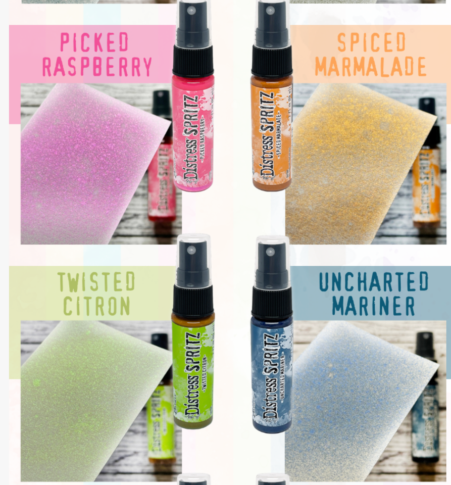 Ranger Tim Holtz DISTRESS SPRITZ SPRAYS- All 12 Color Set Bundle- IN ...