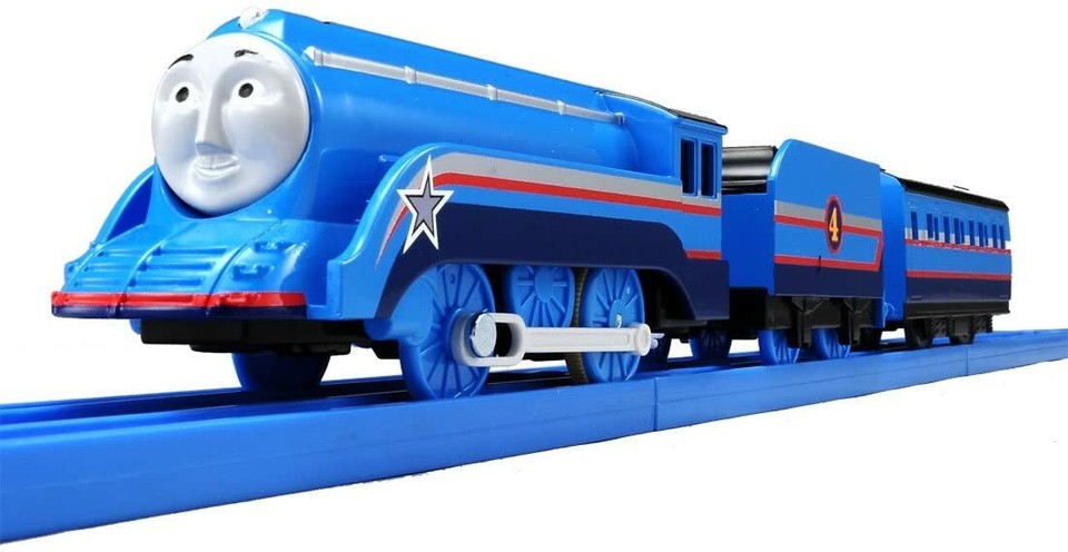 Motorized Thomas 80th Anniversary Gold Oigawa Tomy Plarail Trackmaster ...