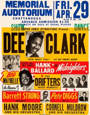 Dee Clark - Hank Ballard - The Drifters - 1960 - Poster | eBay
