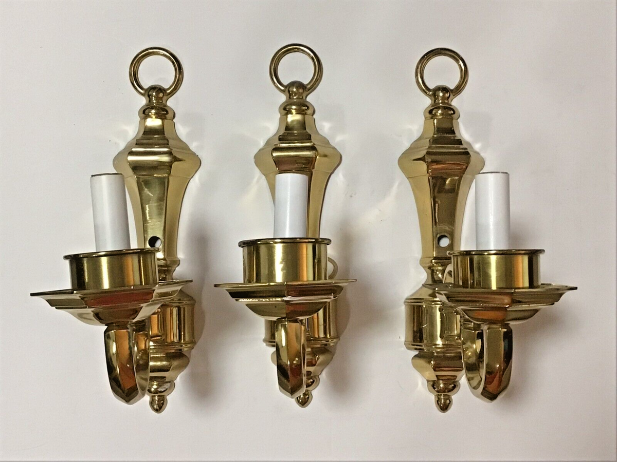 Electric Candle Wall Sconces Antique Ornate Dore Bronze Rococo Wall