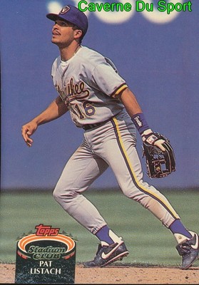 757 PAT LISTACH RC MILWAUKEE BREWERS TOPPS BASEBALL CARD STADIUM CLUB ...