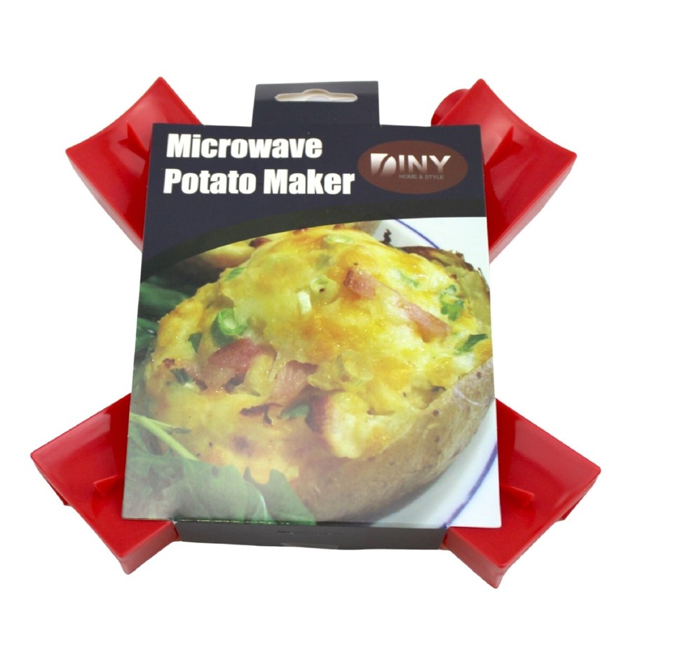 Microwave Baked Potato Maker BPA Free Plastic Cooks 4 Potatoes in 10 ...