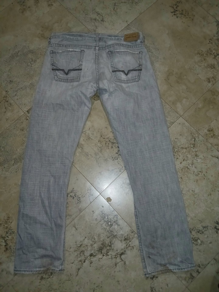 Guess Jeans Men's Rebel Straight Button Fly 33 Gray | eBay