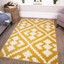 Yellow Ochre Grey Geometric Rug Scandi Nordic Chevron ZigZag Living ...