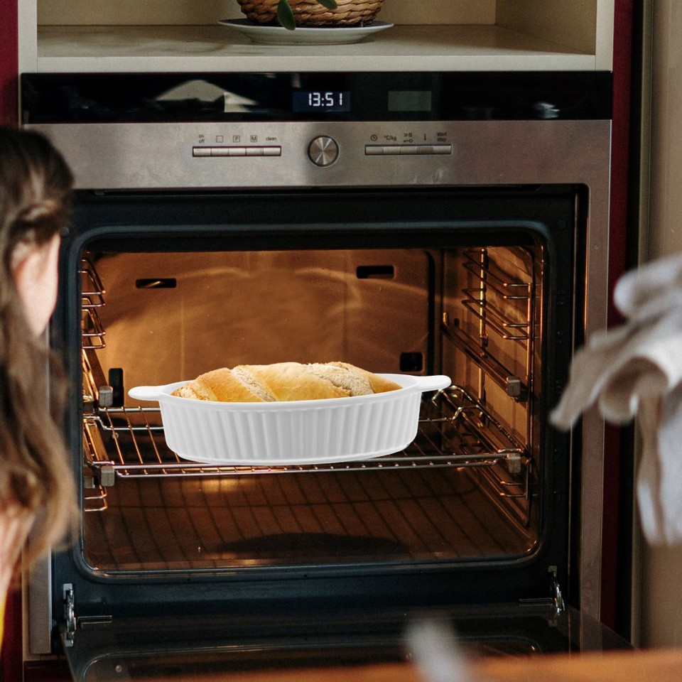 Bakeware Ceramic Casserole Dishes with Lids Oven Proof Baking Trays ...